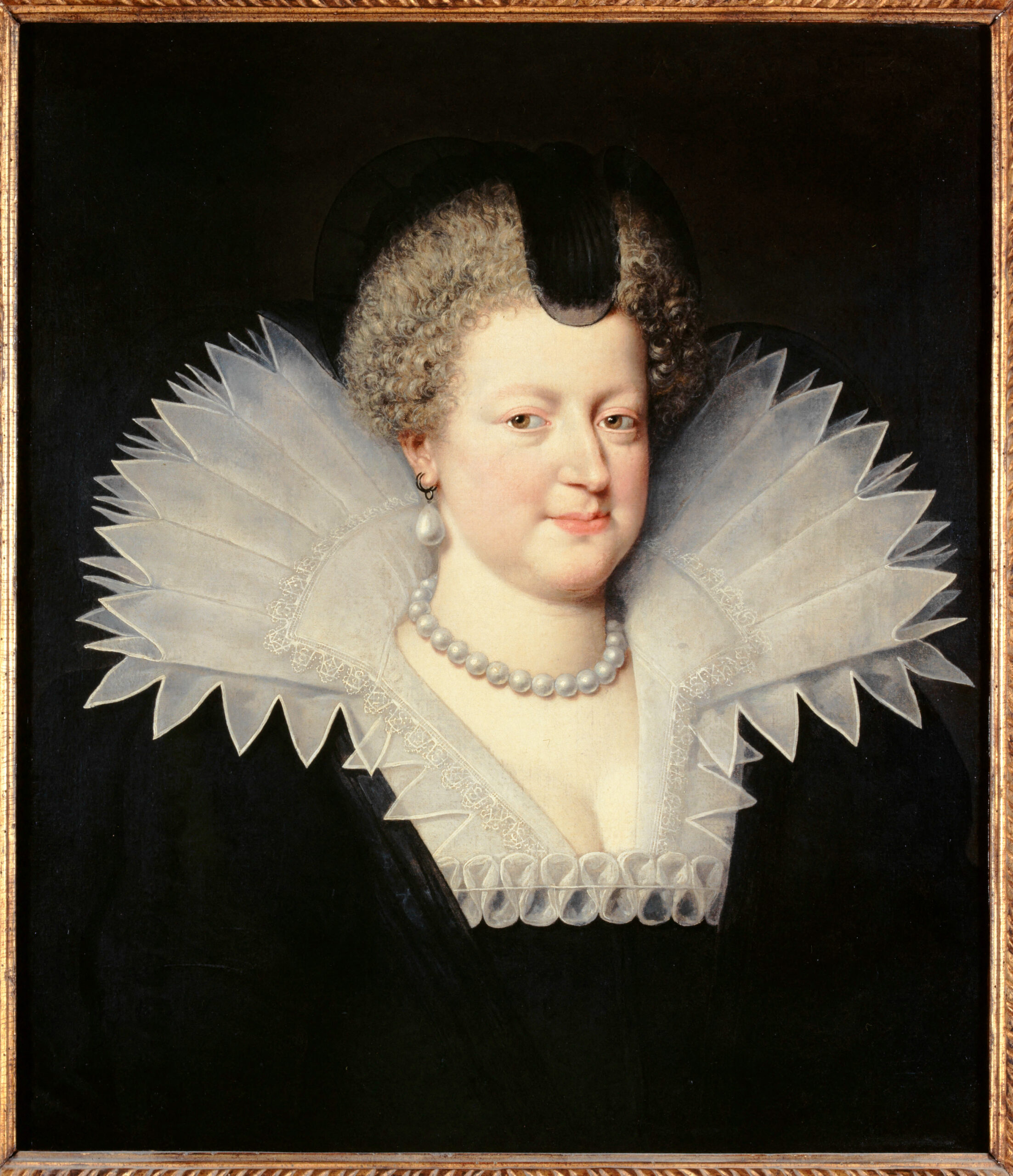Frans II Pourbus: Portrait of Marie de Medici, Queen of France - VMuseum